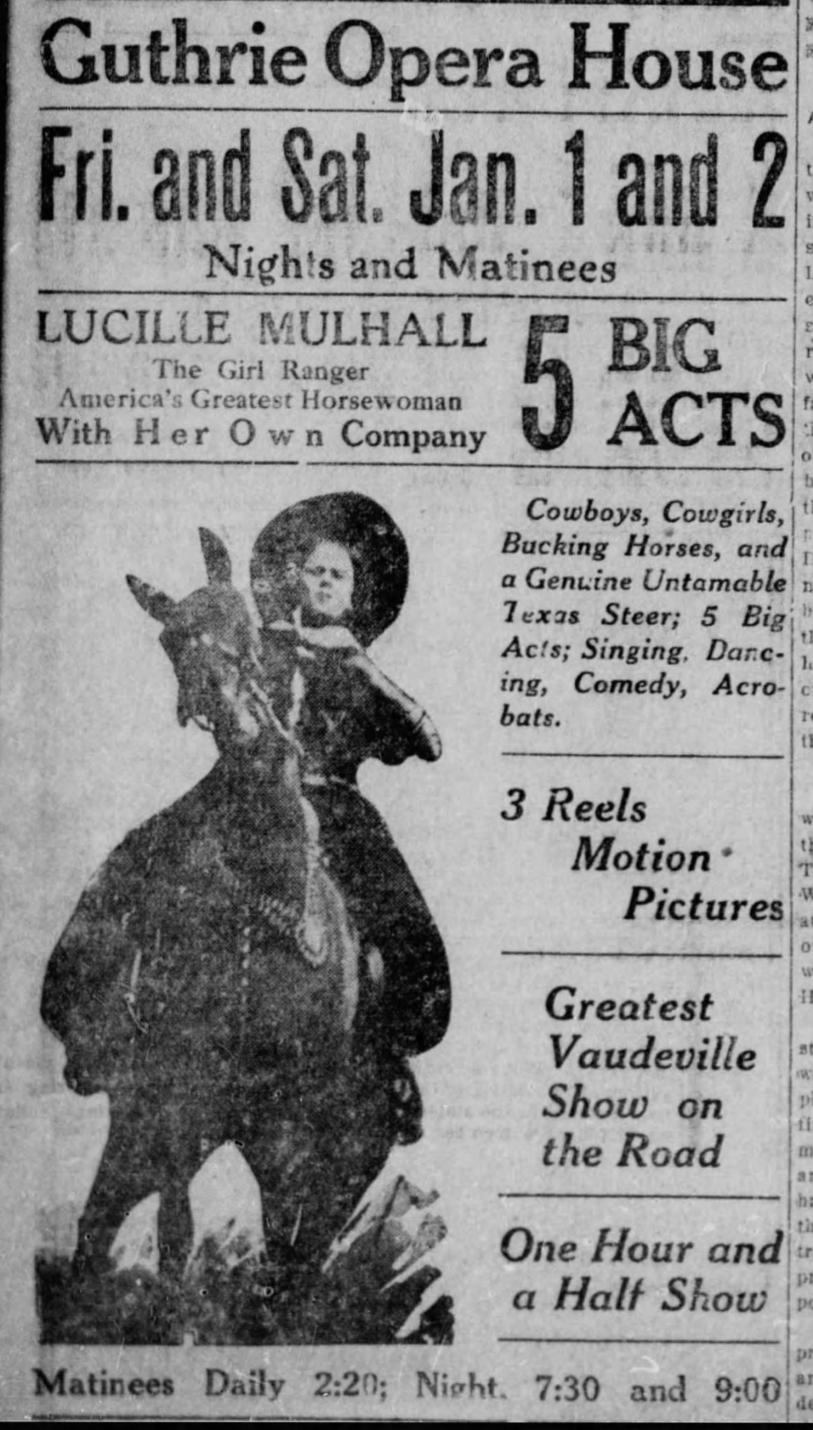 Breaking Trail: Lucille Mulhall – The Active Historian