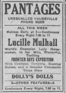 Breaking Trail: Lucille Mulhall – The Active Historian